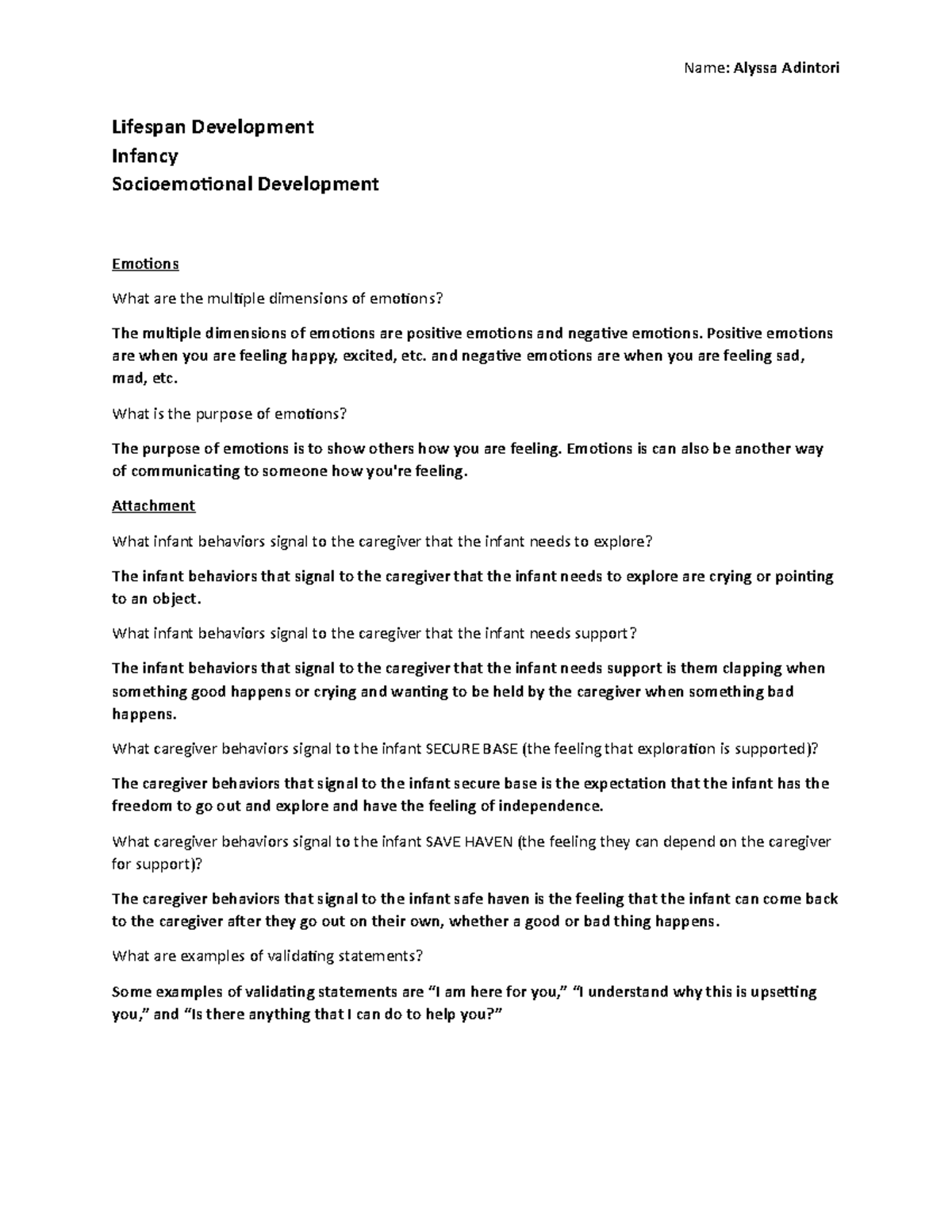 Module 4 Worksheet - Name: Alyssa Adintori Lifespan Development Infancy ...
