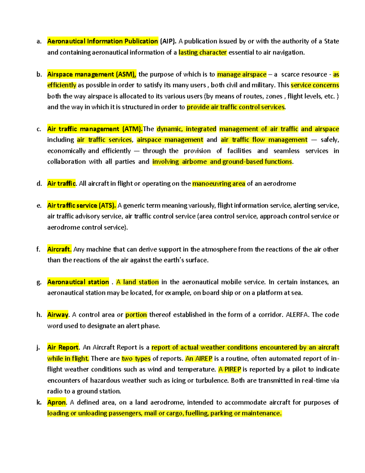 Defination and Abbreviation ASM-1 - a. Aeronautical Information ...