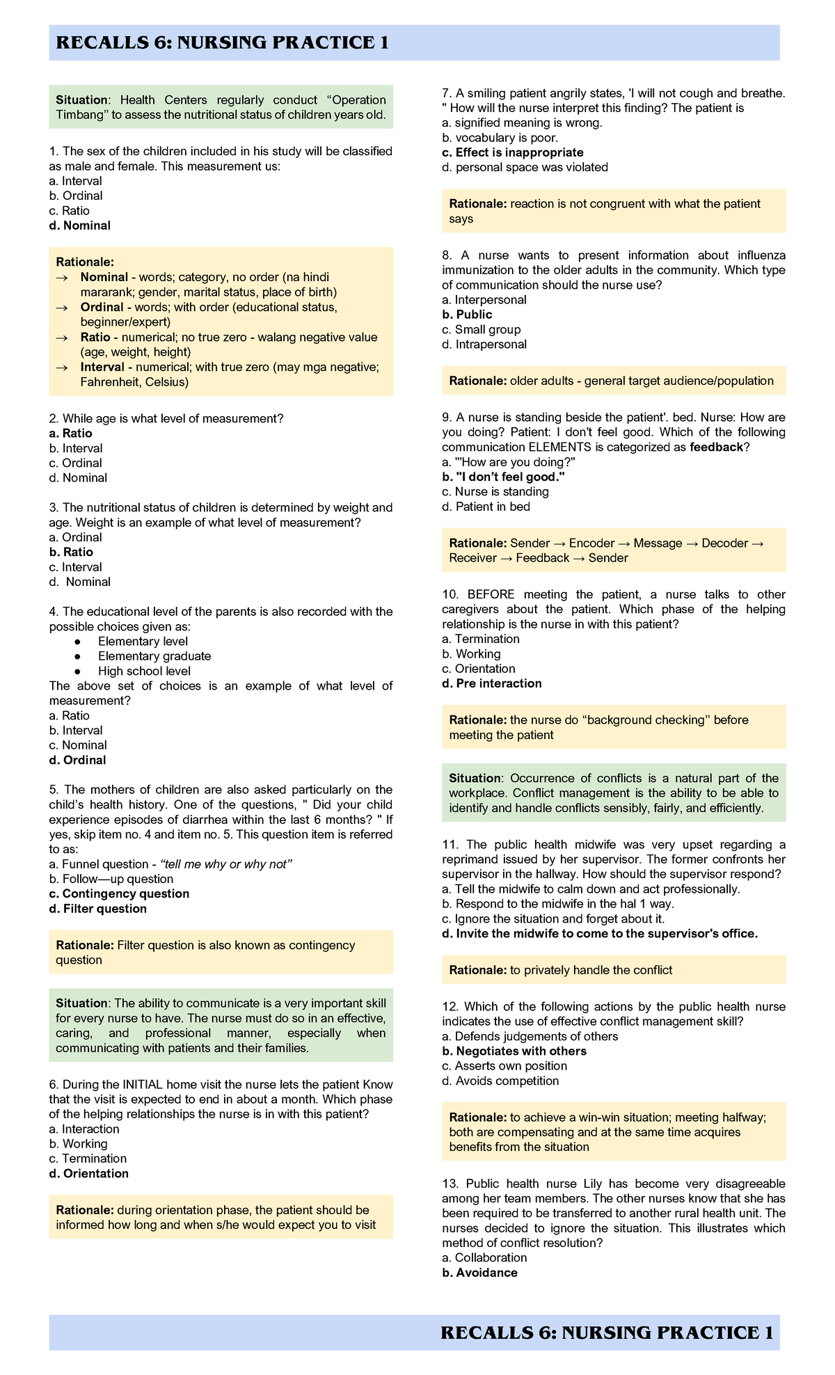 NP I 1 - Jnj - Situation: Health Centers regularly conduct “Operation ...
