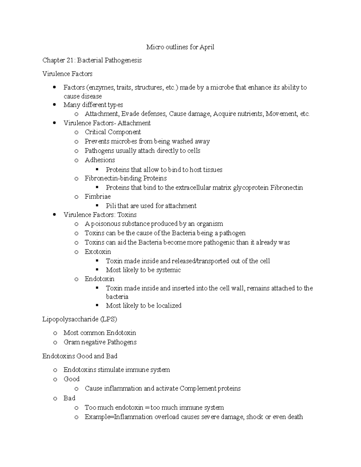 Micro outlines for April - Micro outlines for April Chapter 21 ...
