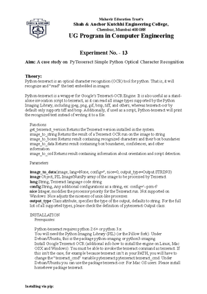 Experiment no1 DWM - case study - Experiment no.:- 1 Aim:- One Case ...