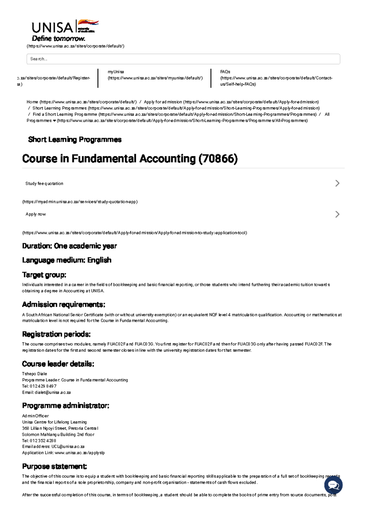 Course in Fundamental Accounting (70866) - Home (unisa.ac/sites ...