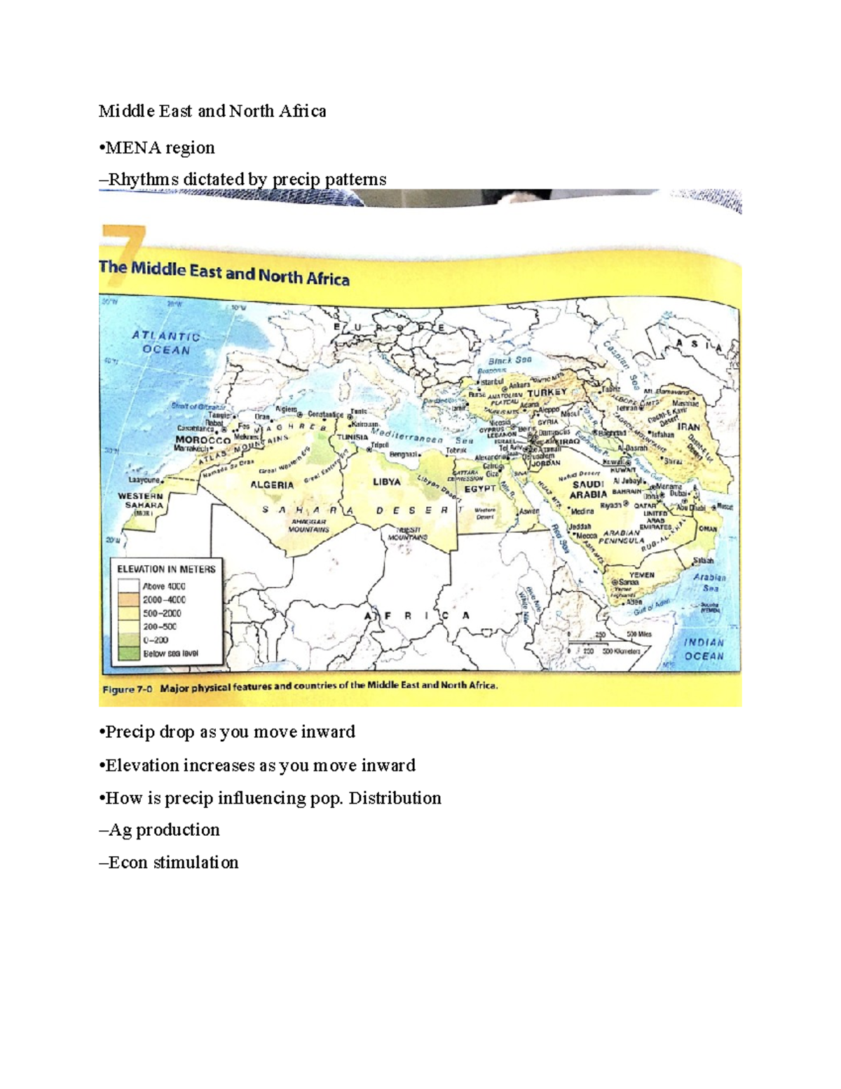 Geo 135 - Notes from Class with pictures - Middle East and North Africa ...