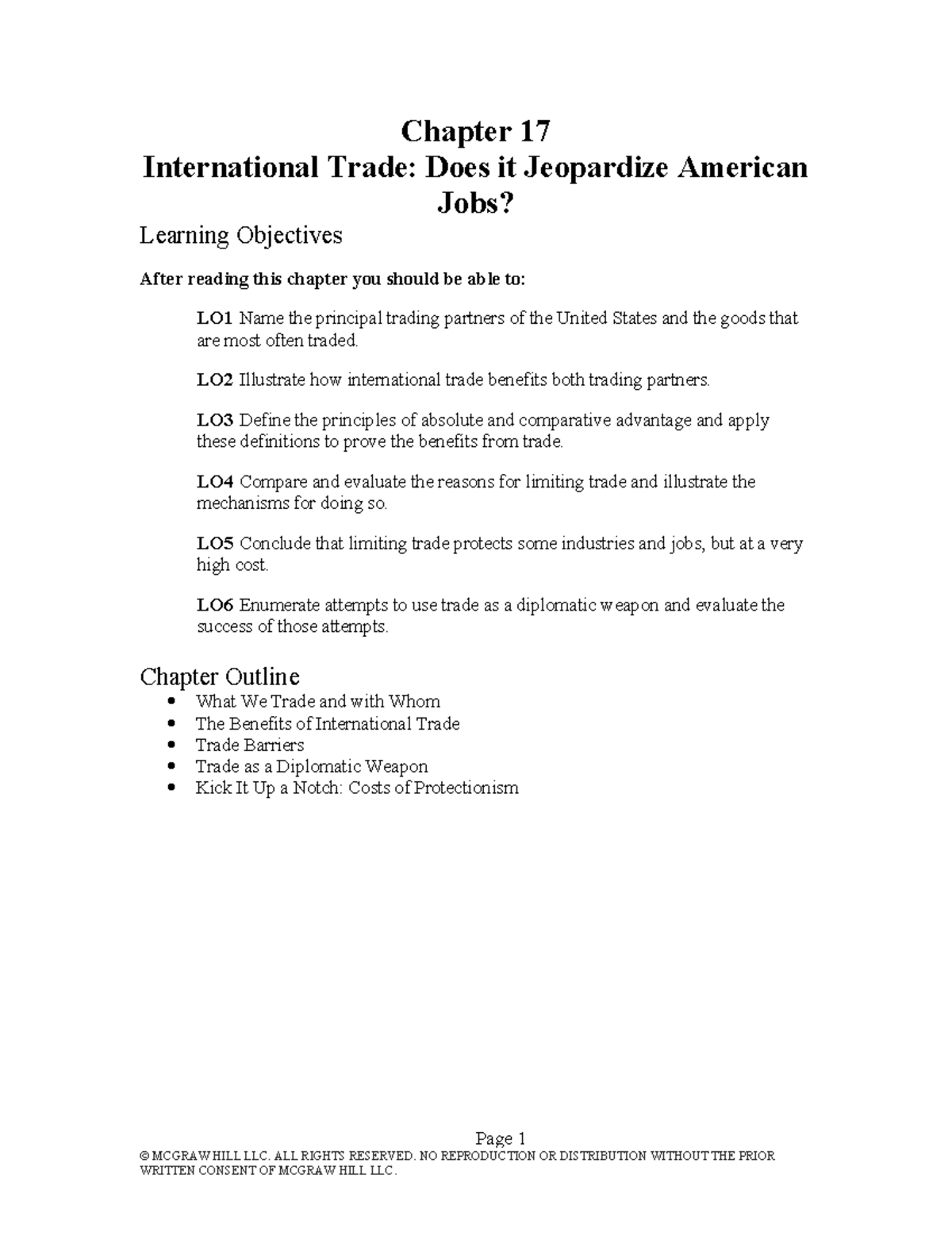 Chapter 17 mannual - Chpt 17 - Chapter 17 International Trade: Does it ...