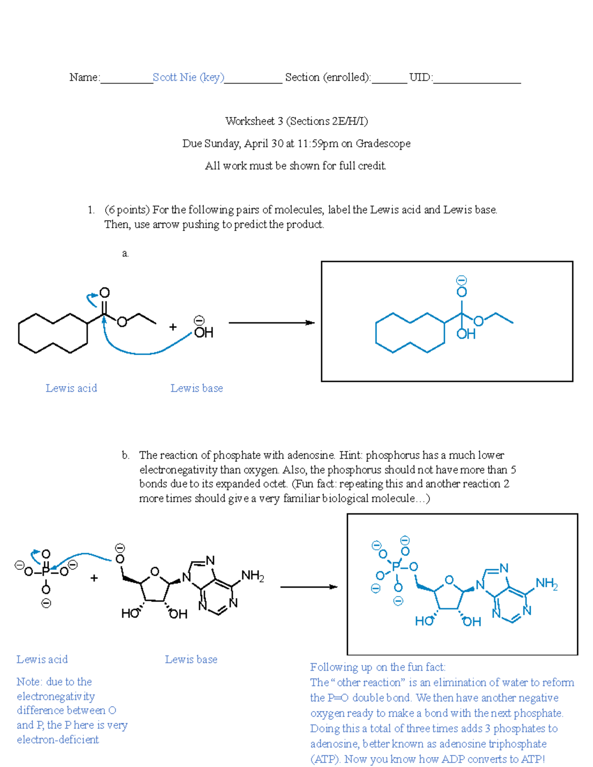 Chem 14C Worksheet 3 Key - Chem 14C - UCLA - Studocu