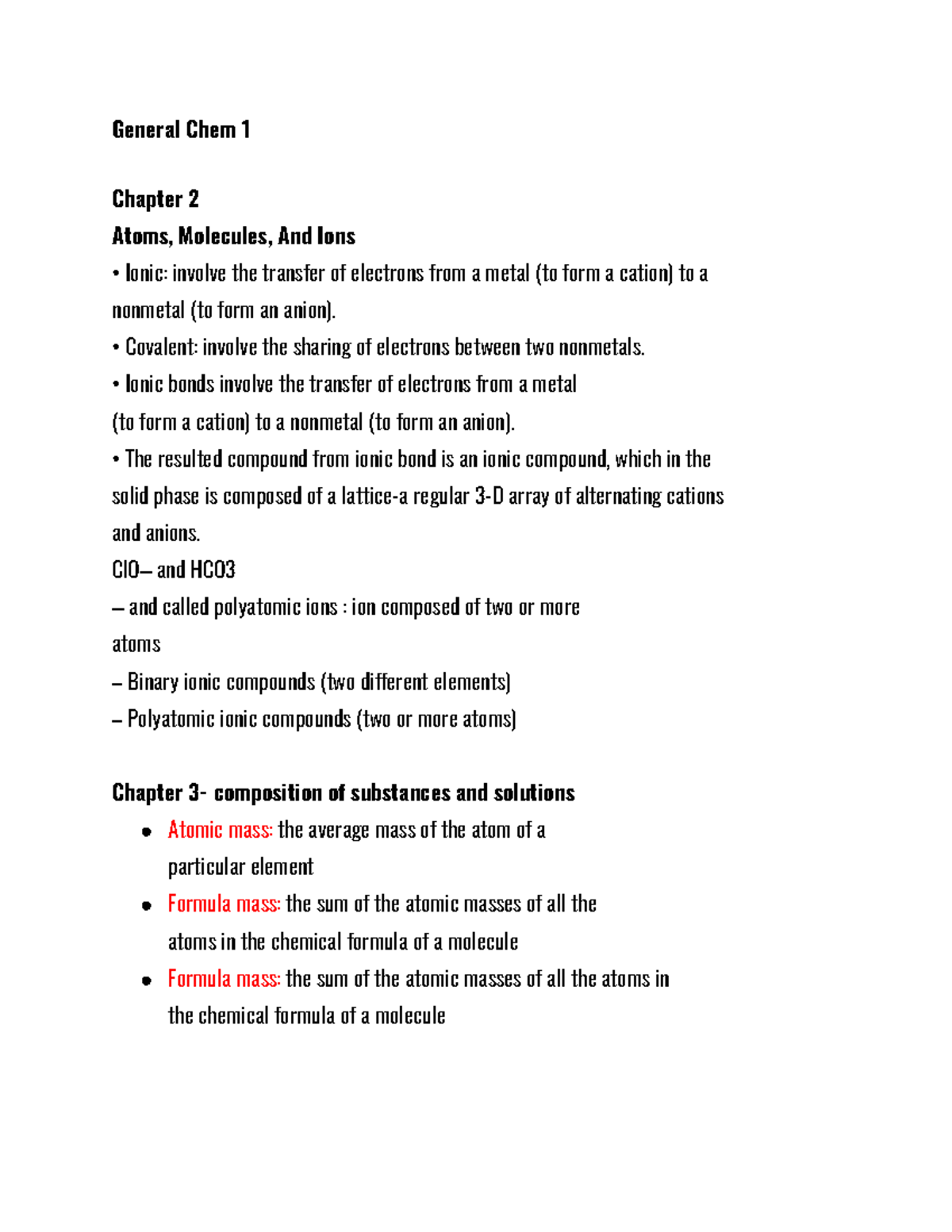 Untitled document (13) - General Chem 1 Chapter 2 Atoms, Molecules, And ...