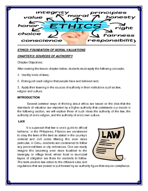 VAL02 Module Chapter 4 Utilitarianism - ETHICS: FOUNDATIONS OF MORAL VALUATION CHAPTER IV: THE ...