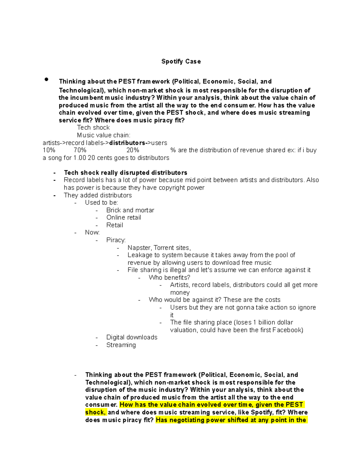 Spotify case - essay - Spotify Case Thinking about the PEST framework ...