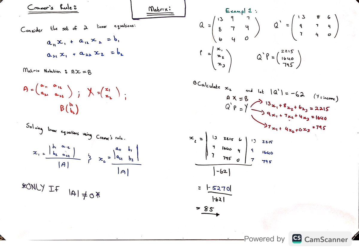 STK 120-DD-Notes 26 - Rule: Matrix: Exampl 1: 13 8 Consider the set of ...