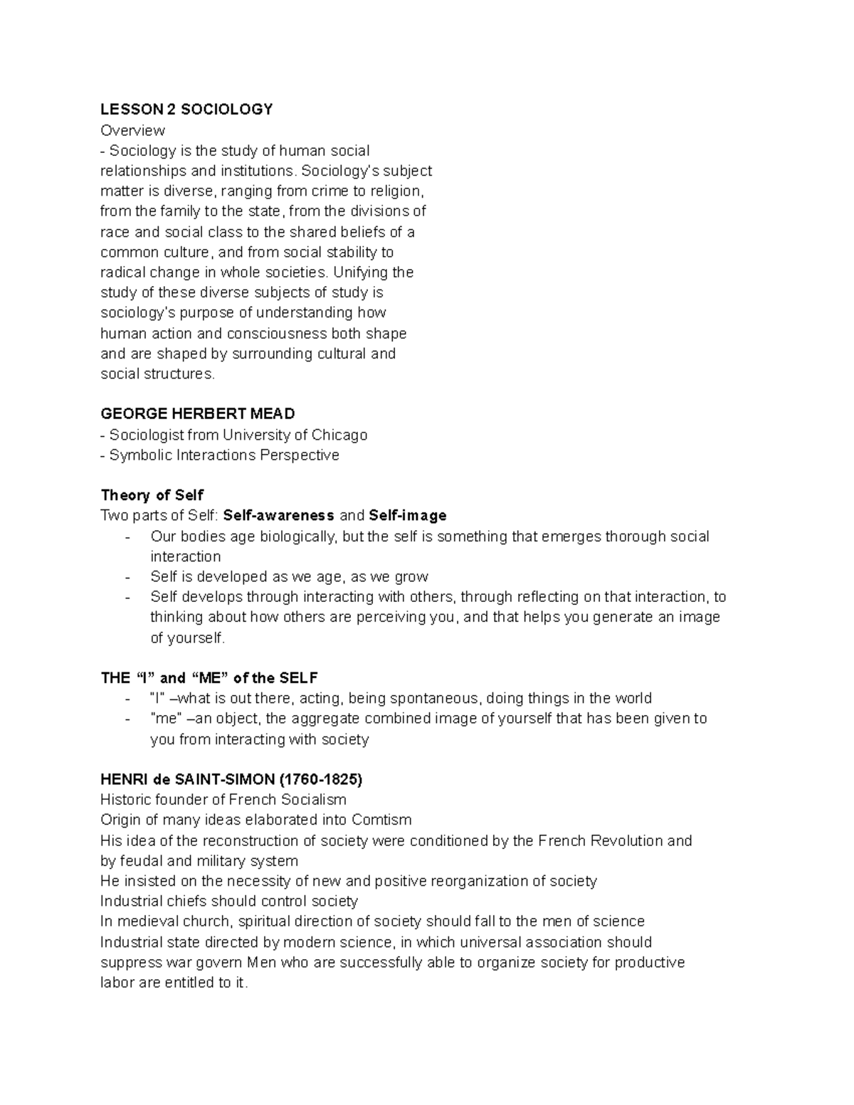 Lesson 2 Sociology - sociologists - LESSON 2 SOCIOLOGY Overview ...