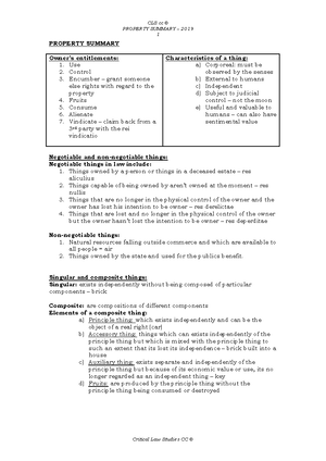 LAPR 7311 - Case summaries 2020 - Carey Robertson LAPR 7311 Learning unit 1 Rights Ex parte ...