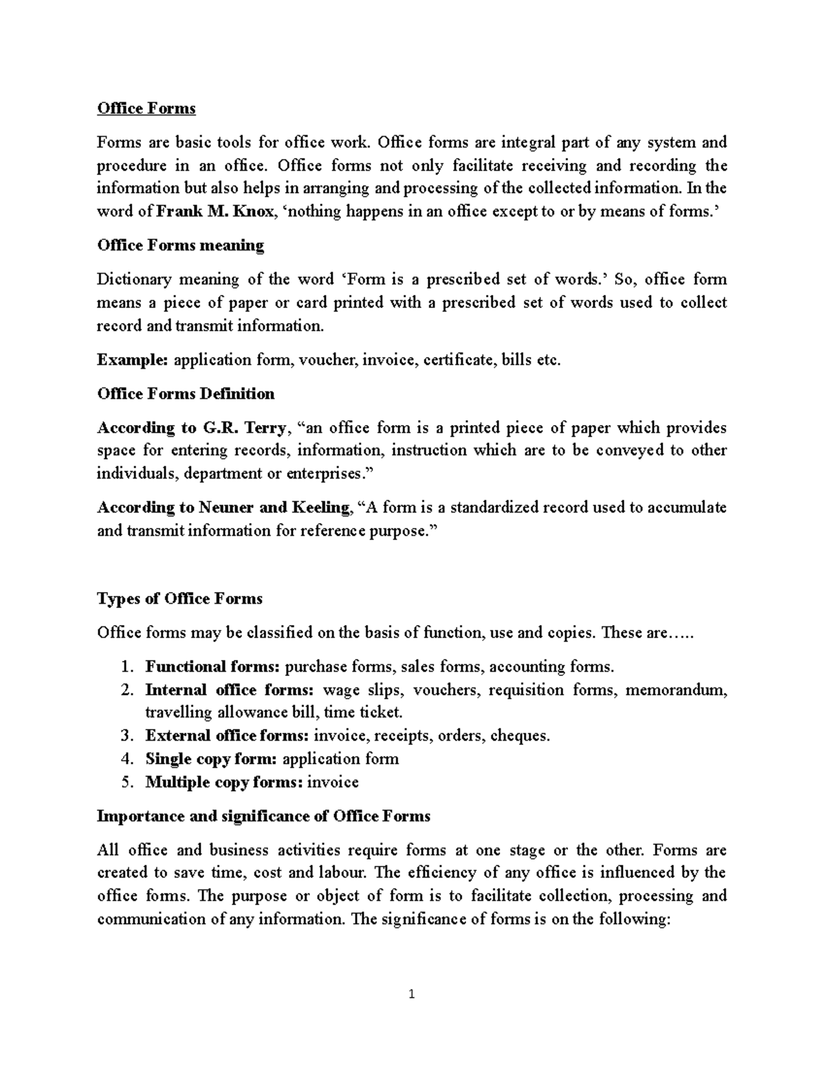 Form-design - okay - Office Forms Forms are basic tools for office work ...