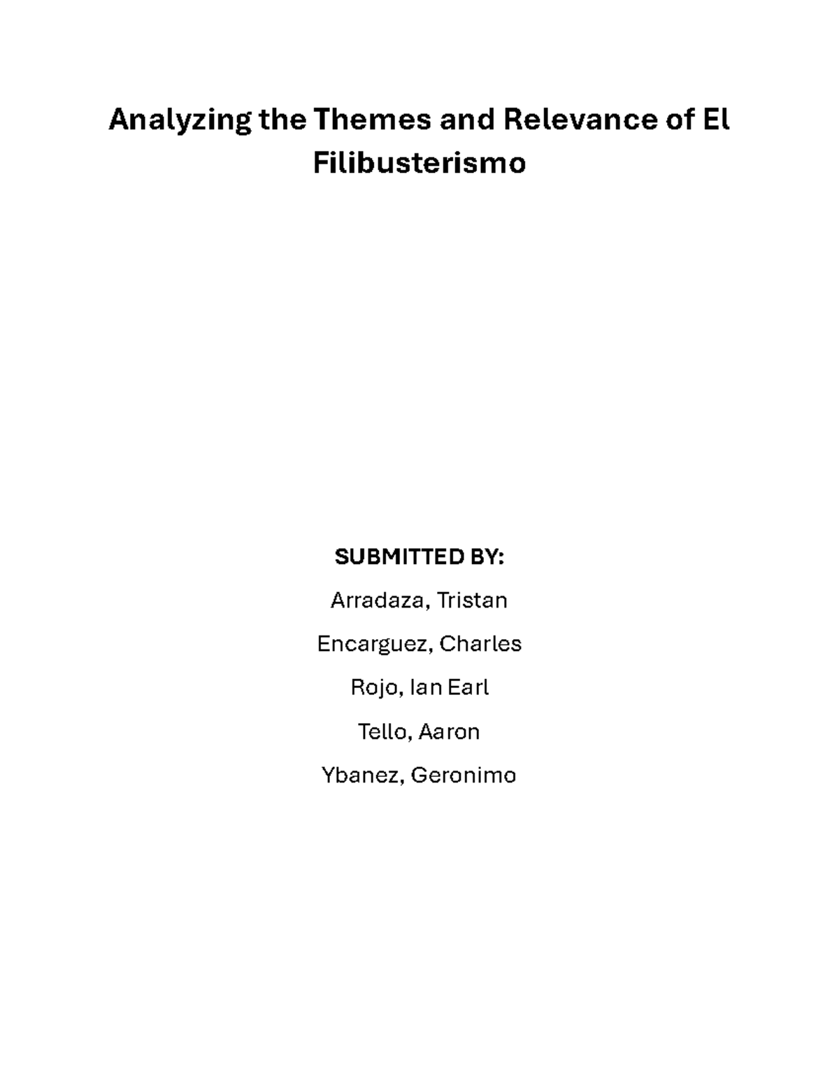 Analyzing the Themes and Relevance of El Filibusterismo - ksks ...