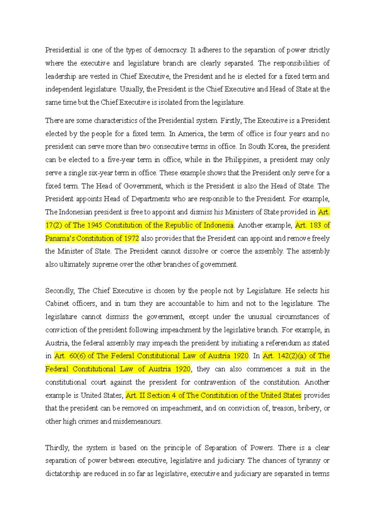 Presidential System Definition, Examples, Conclusion - Presidential is ...