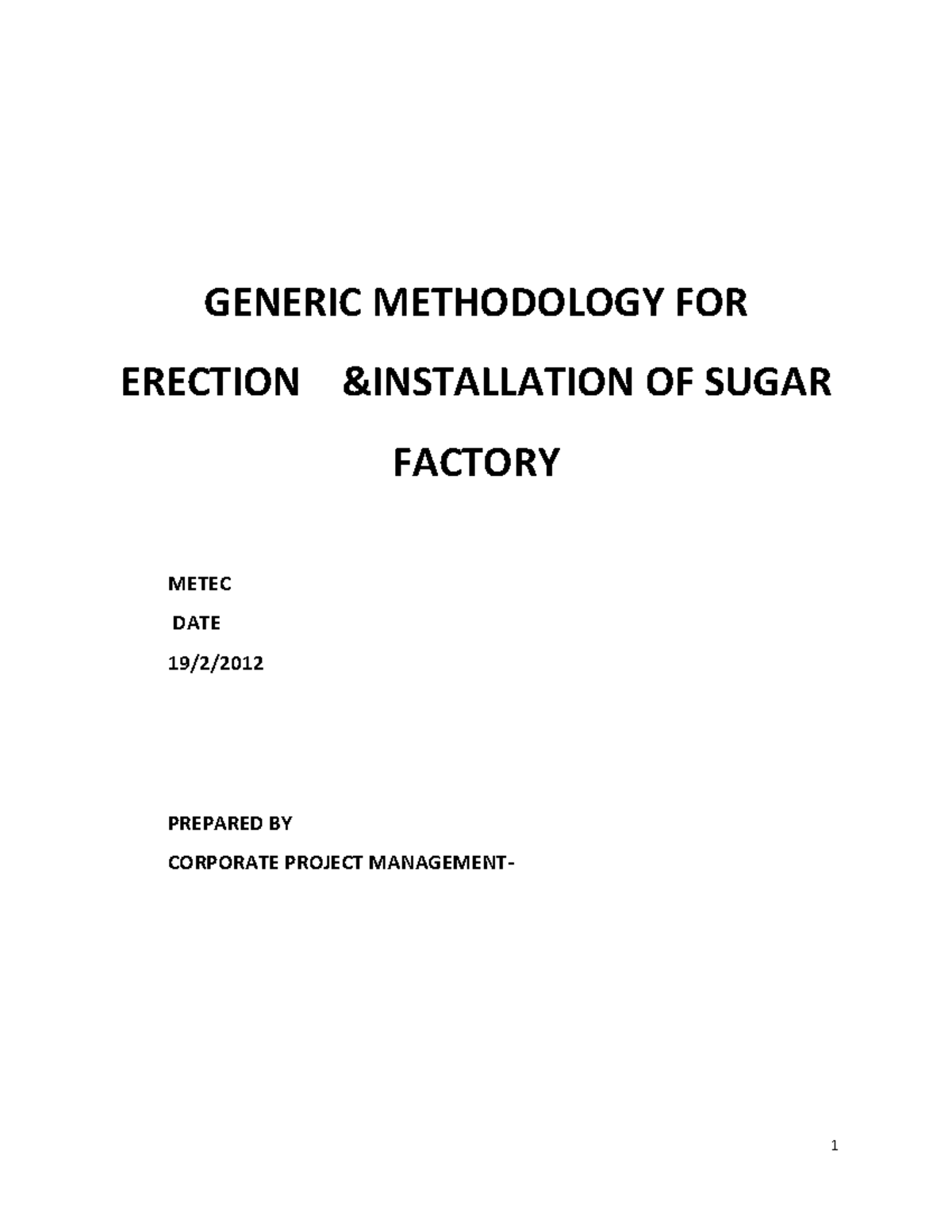 Construction Methodology of Civil Works - GENERIC METHODOLOGY FOR ...