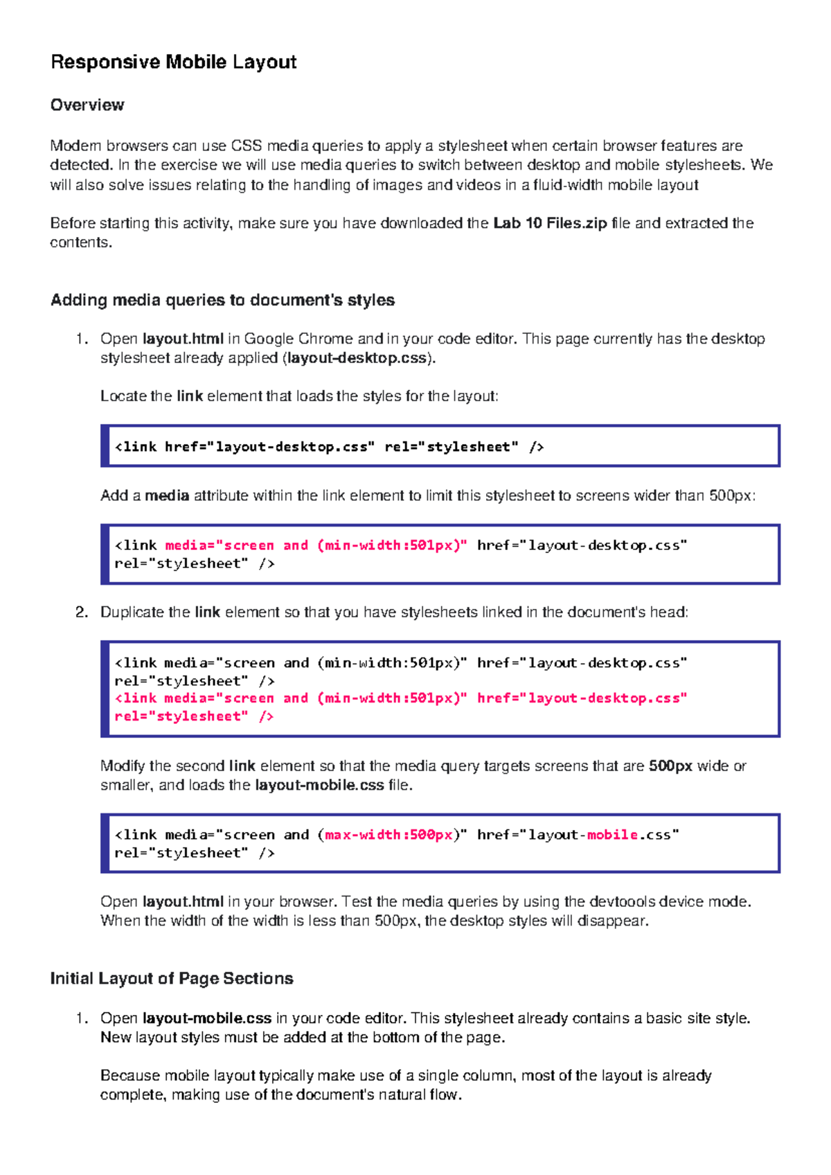 Responsive Mobile Layout - Responsive Mobile Layout Overview Modern ...