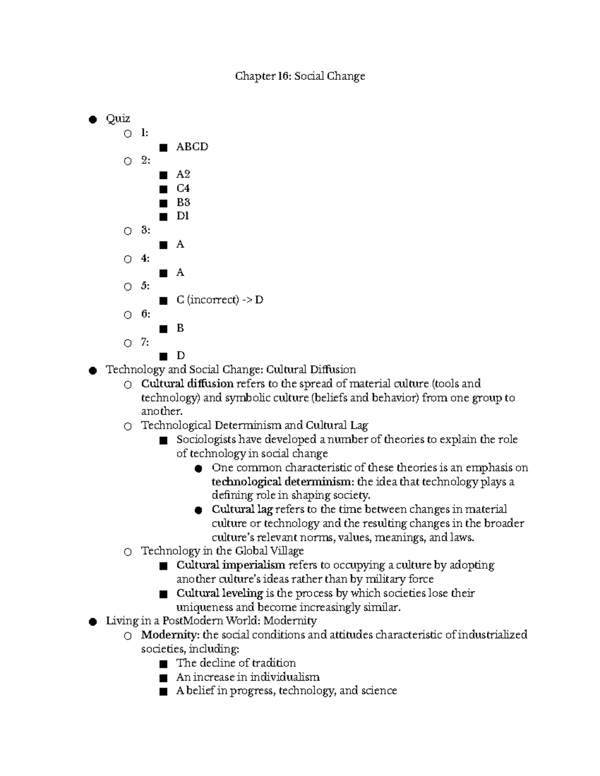 4 17 23 - Taken on April 17, 2023 - Chapter 16: Social Change Quiz 1 ...