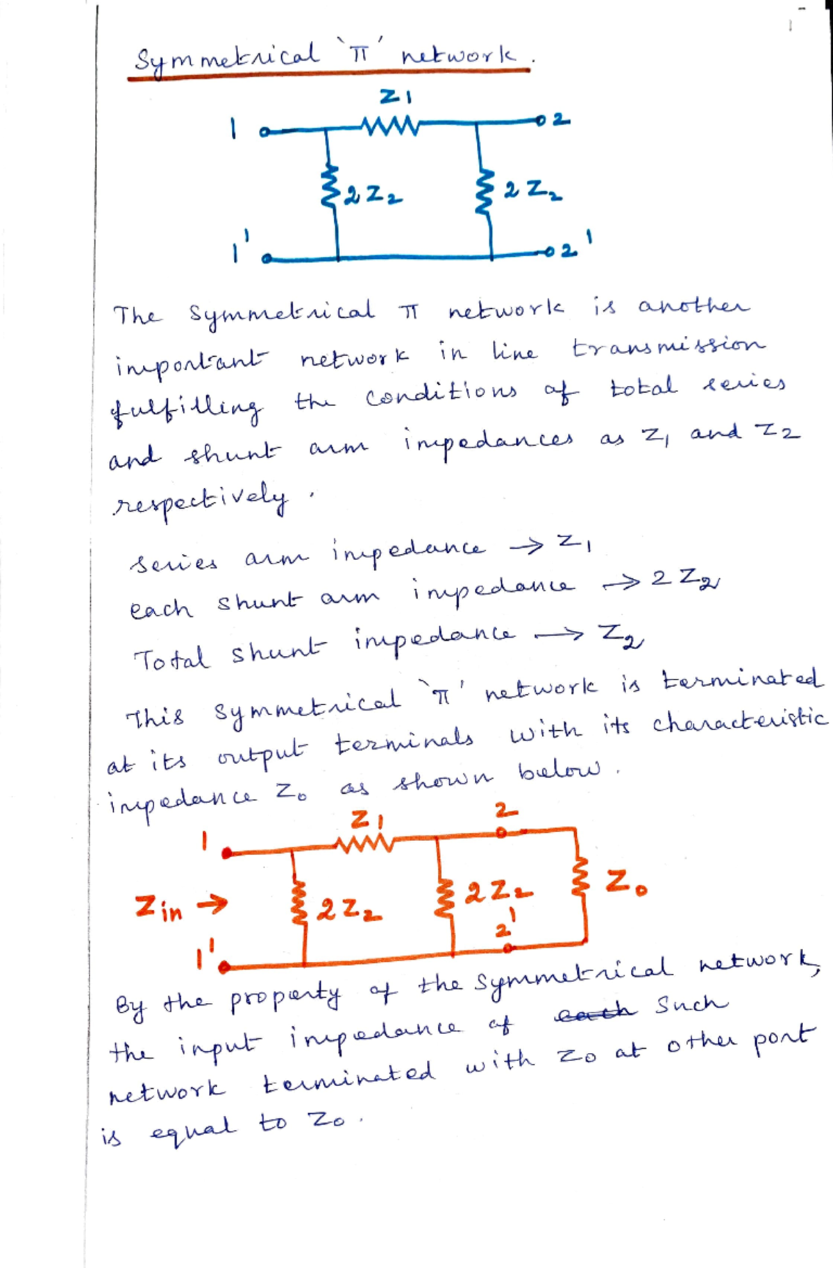 37. Symmetrical network- pi network - Electronic Circuits - Studocu