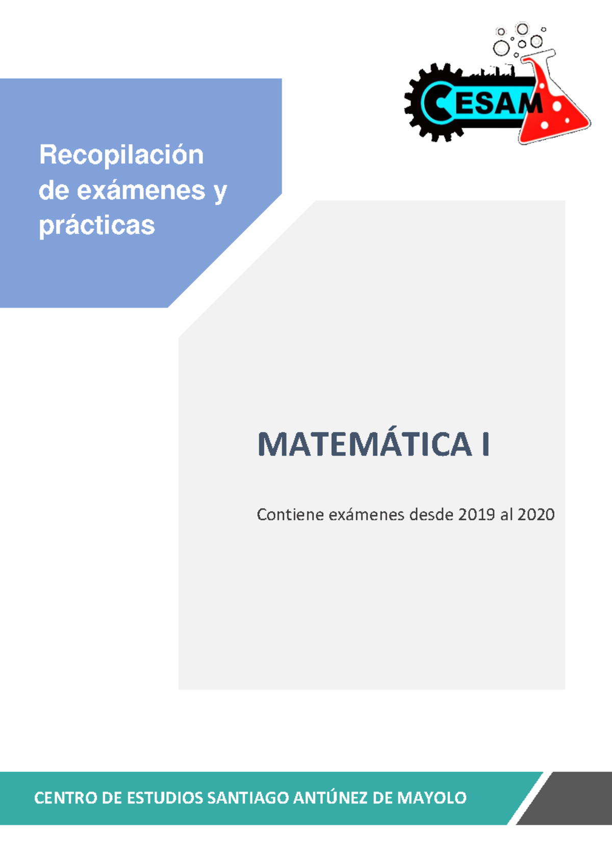 Examenes Matematica 1 - ejercicios - CENTRO DE ESTUDIOS SANTIAGO ...