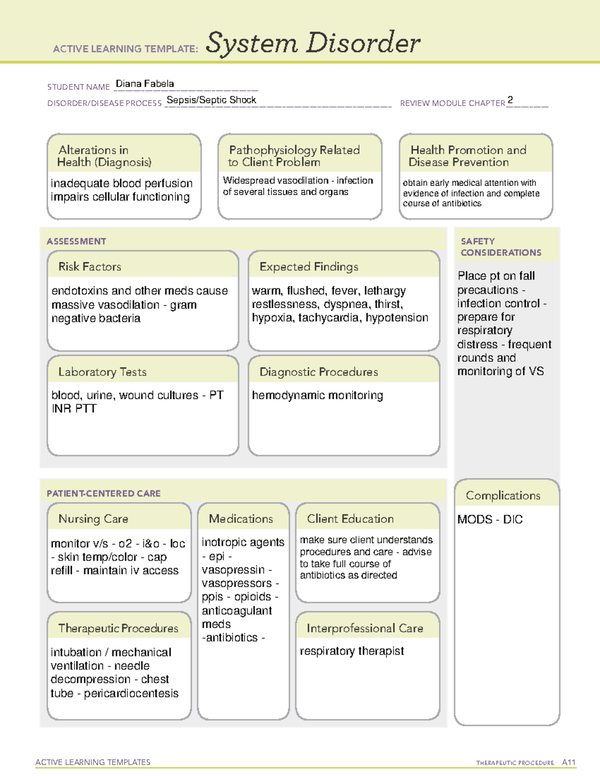 Active Learning Template Sepsis - ACTIVE LEARNING TEMPLATES THERAPEUTIC ...