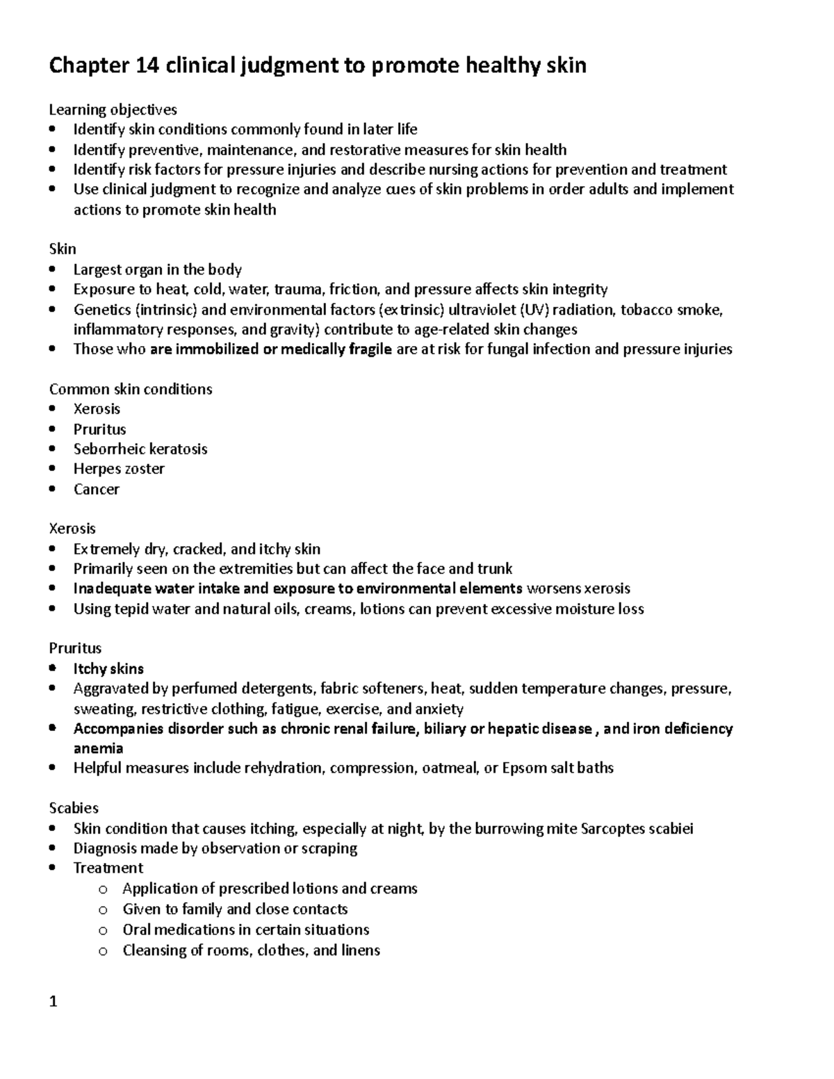 NUR344 Exam 3 study guide - Chapter 14 clinical judgment to promote ...