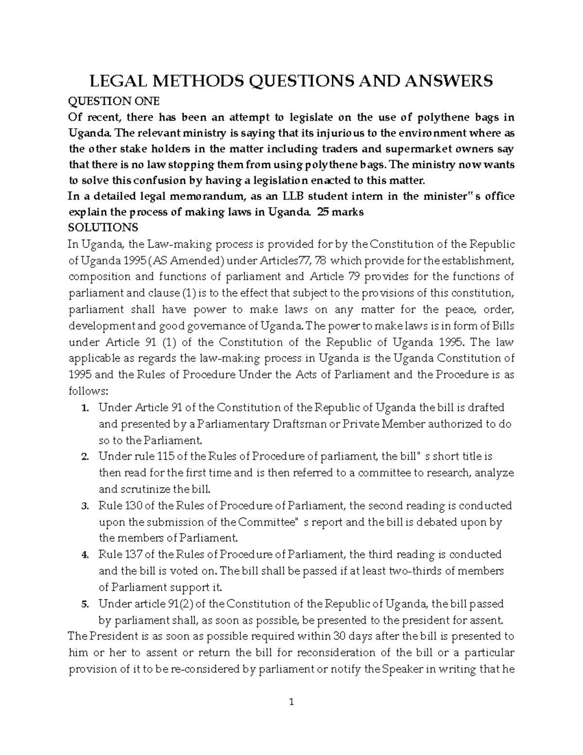 Legal Methods Questions AND Answers - LEGAL METHODS QUESTIONS AND ...