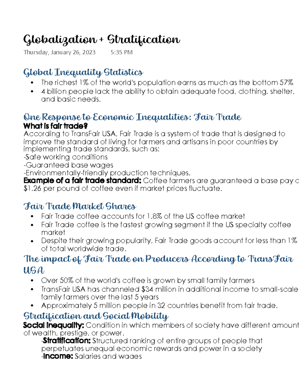 Globalization + Stratification - Global Inequality Statistics The ...