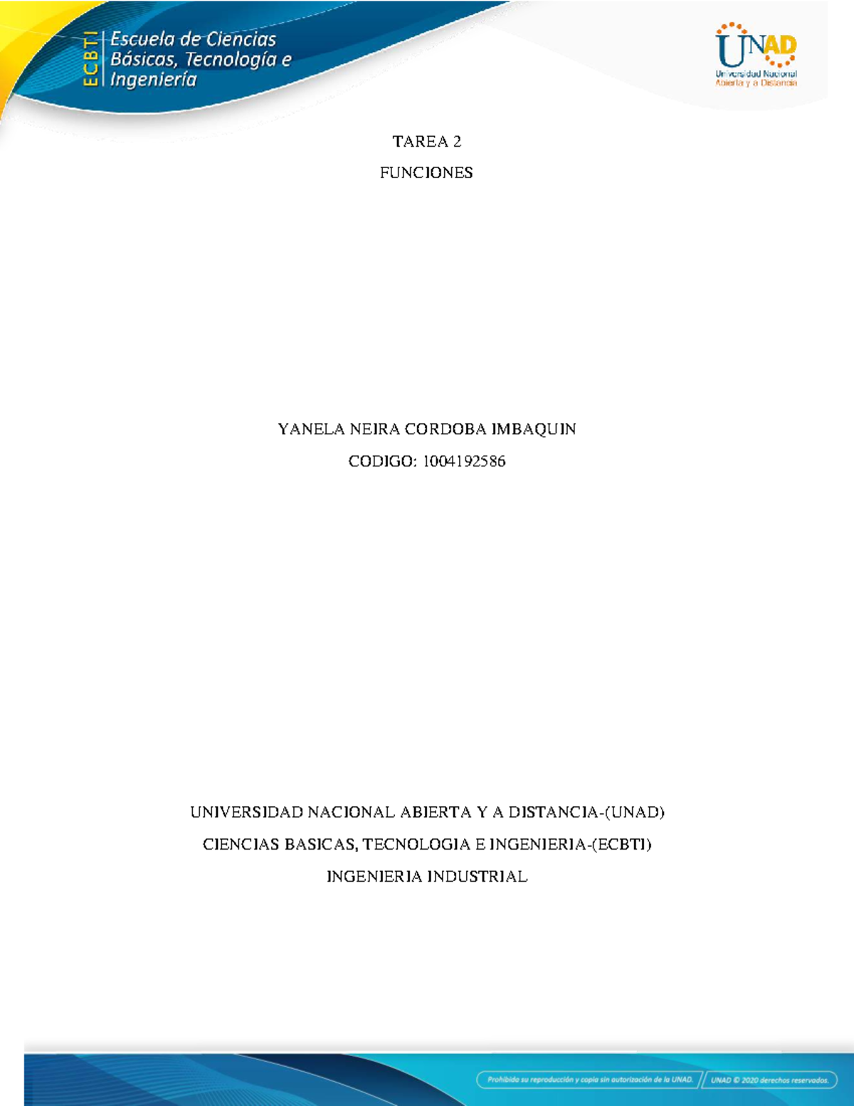 Tarea 2 Funciones Yanela Cordoba-comprimido - TAREA 2 FUNCIONES YANELA ...