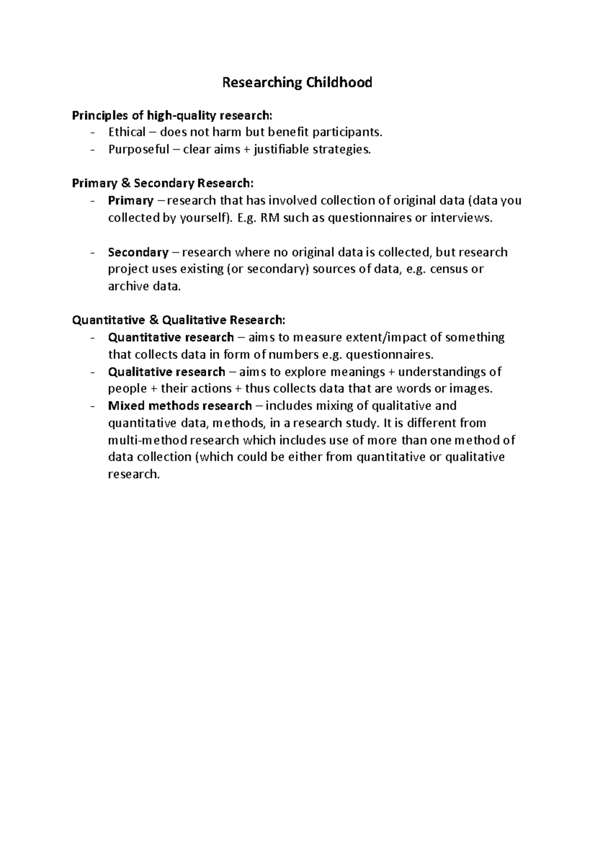 Researching Childhood Research tips - Researching Childhood Principles ...