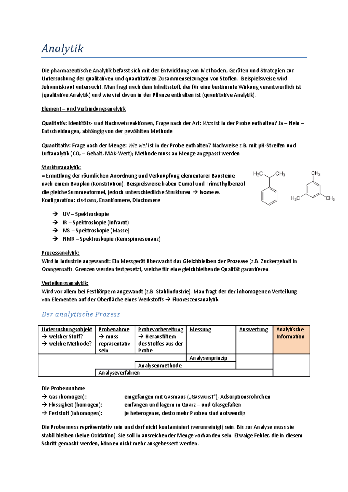 Analytik - Vorlesungsnotizen alle - Analytik Die pharmazeutische ...
