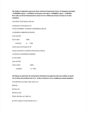 Tarea 1 de métodos numéricos - UNIVERSIDAD DEL VALLE DE MEXICO. Alumno: Luis Angel Lopez Cuautle ...