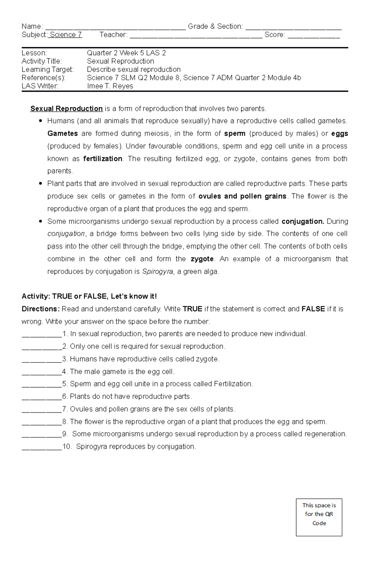 Science 7 Q2 Week5 LAS2 - Name ...