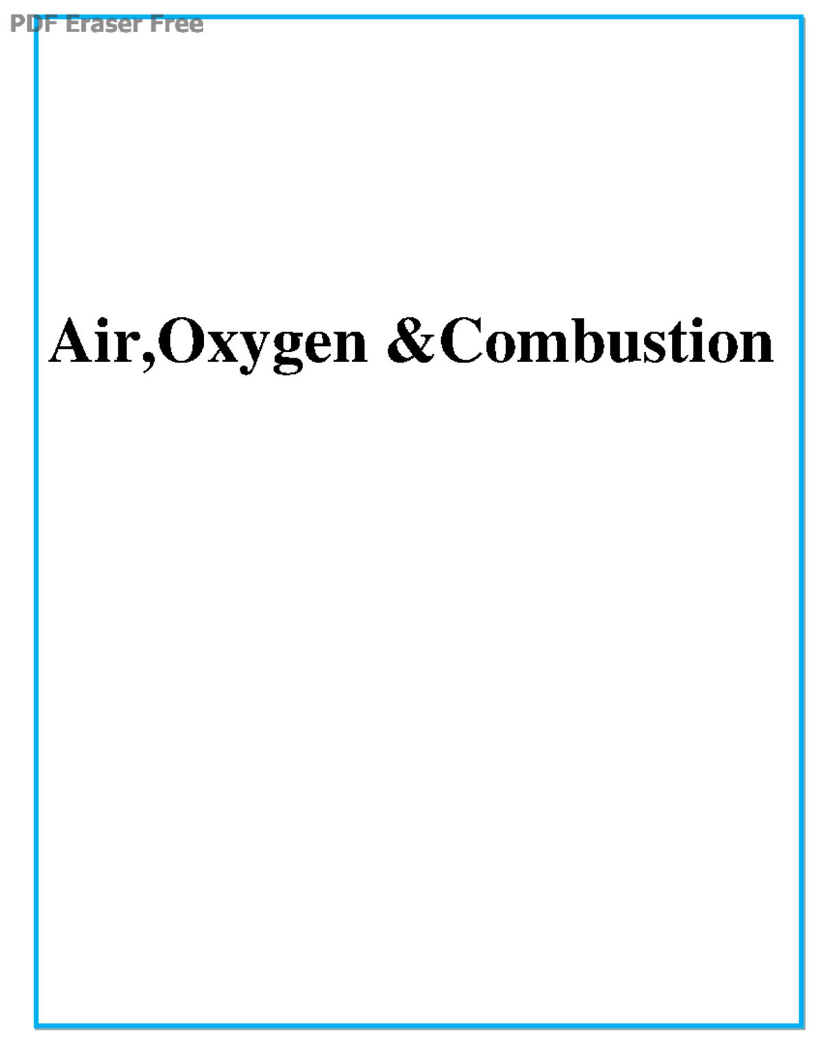 Form 1 air oxygen and combustion - Air,Oxygen &Combustion 2 A ...