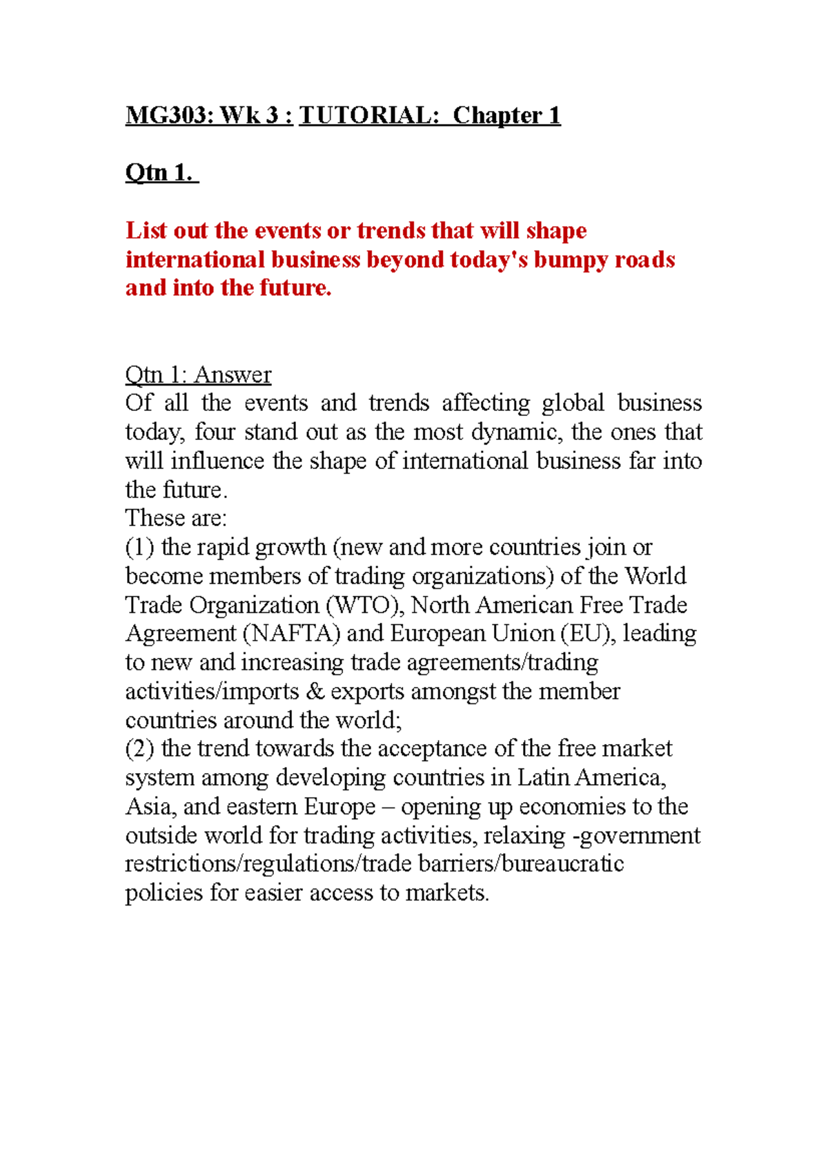 Wk 3 Chp 1 MG303 tut solution - MG303: Wk 3 : TUTORIAL: Chapter 1 Qtn 1 ...