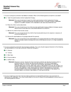 Dialysis worksheet Key(1) - NUR201 - Indications for dialysis Anuric or ...