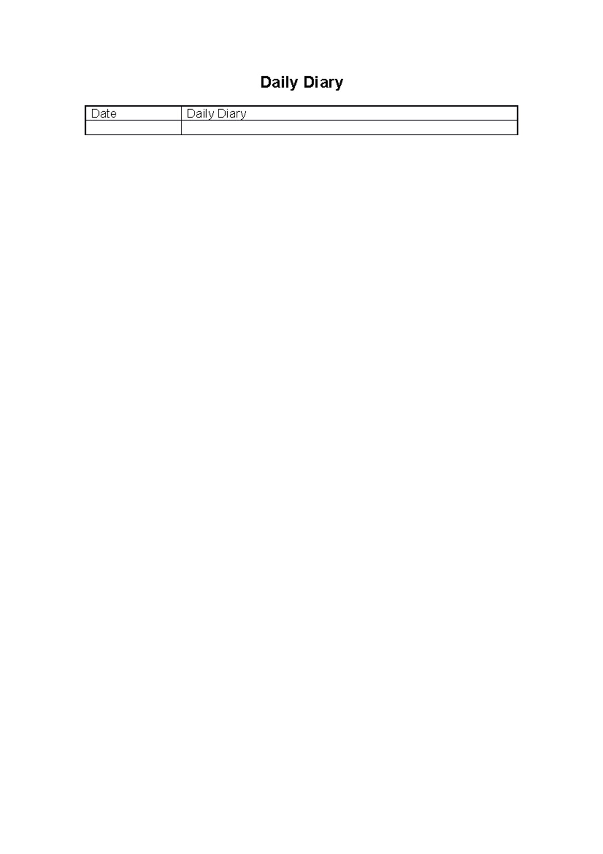 Immersion ( Christian) - Daily Diary Date Daily Diary Highlights in ...