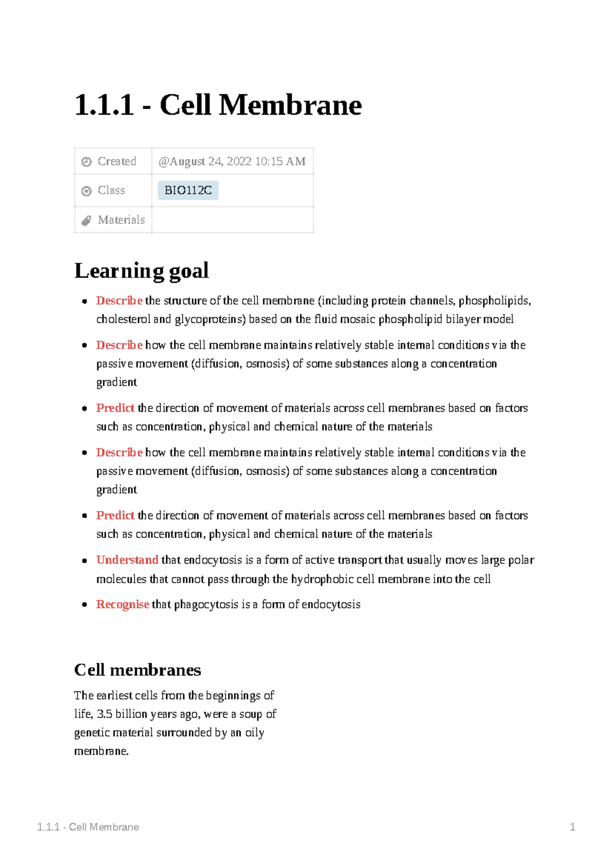 Cell membrane - Notes Based off the QCAA Syllabus - 1.1 - Cell Membrane ...