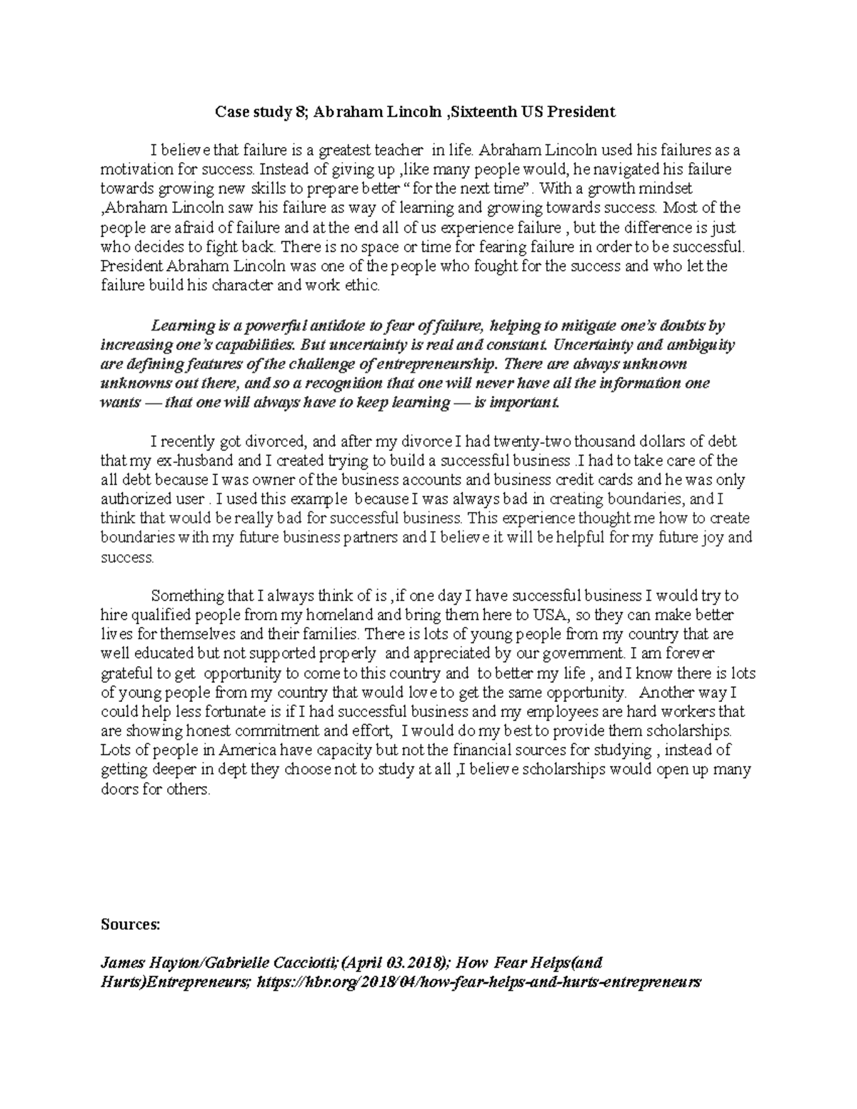 Case study 8 Abraham Lincoln - Case study 8; Abraham Lincoln ,Sixteenth ...