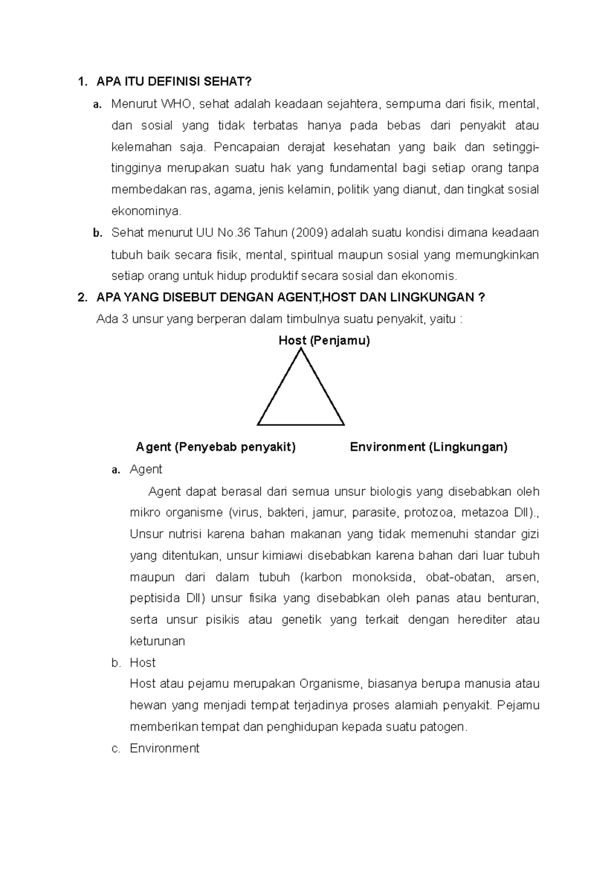 APA ITU Definisi Sehat - 1. APA ITU DEFINISI SEHAT? a. Menurut WHO ...