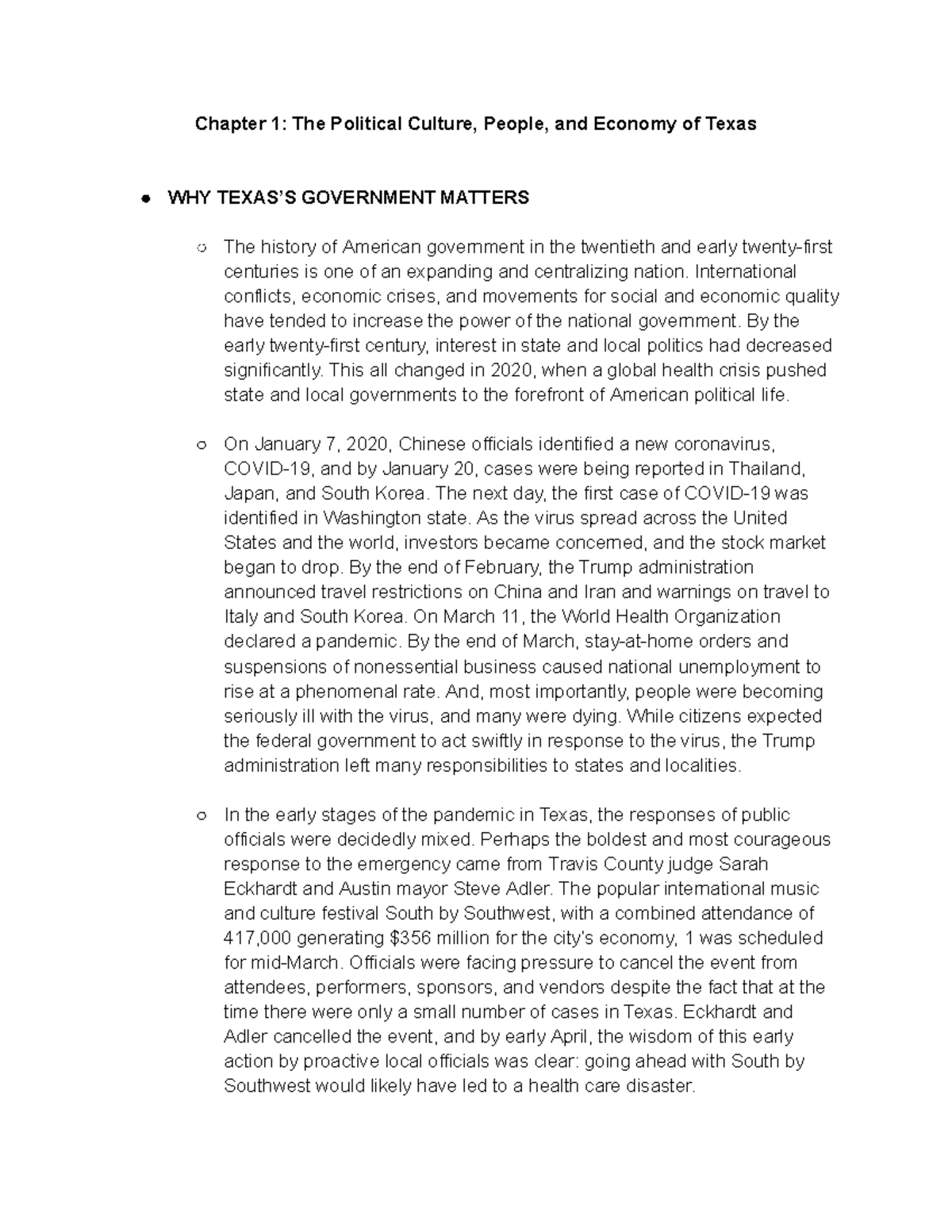 Stu Docu Uploads - Google Docs - Chapter 1: The Political Culture ...