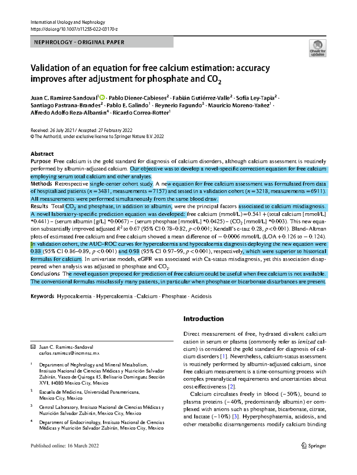 1 Validation of equation-1 - Vol.:(0123456789)1 3 doi/10.1007/s11255 ...
