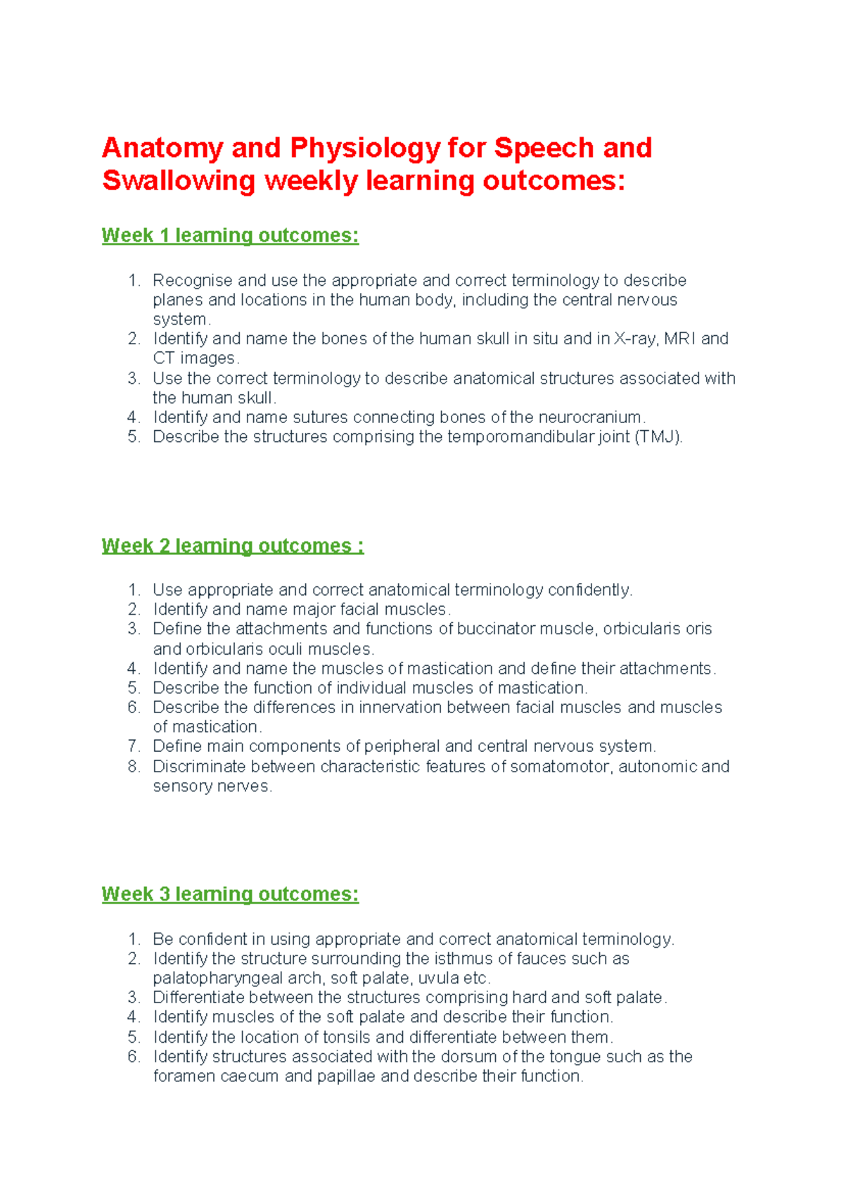 lecture materials for anatomy and human physiology - Anatomy and ...