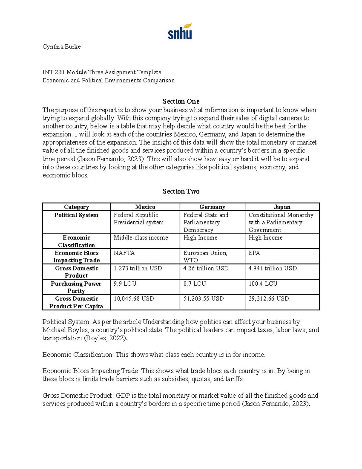 Int 220 Module Three Assignment Template Japan Cynthia Burke Int 220 Module Three Assignment