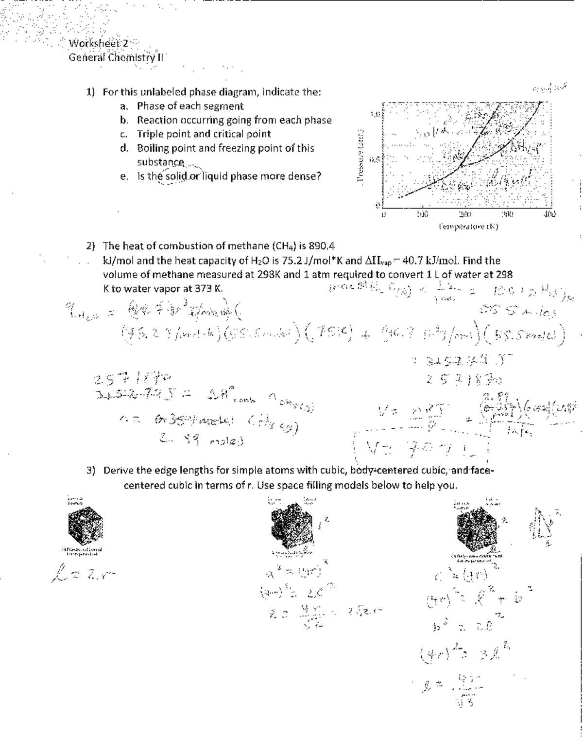 Worksheet 2 Answers Gen Chem II - Worksheet 2 . General Chemistry II 1 ...