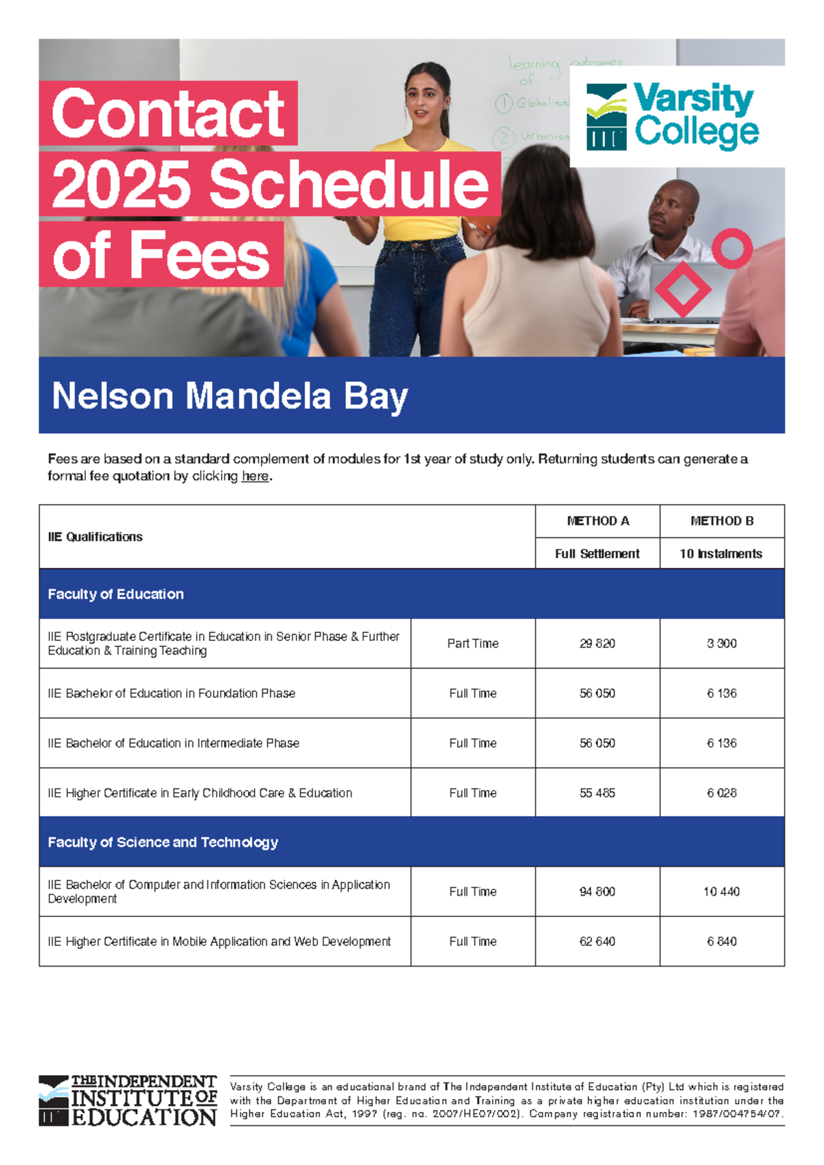 Vc-nelson-mandela-bay 2025 contact schedule-of fees - Process colours ...