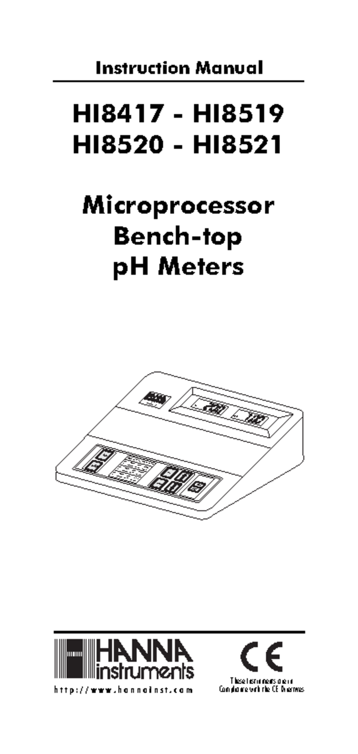 Manual - Potenciómetro, Hanna HI 8519 - HI8417 - HI HI8520 - HI ...