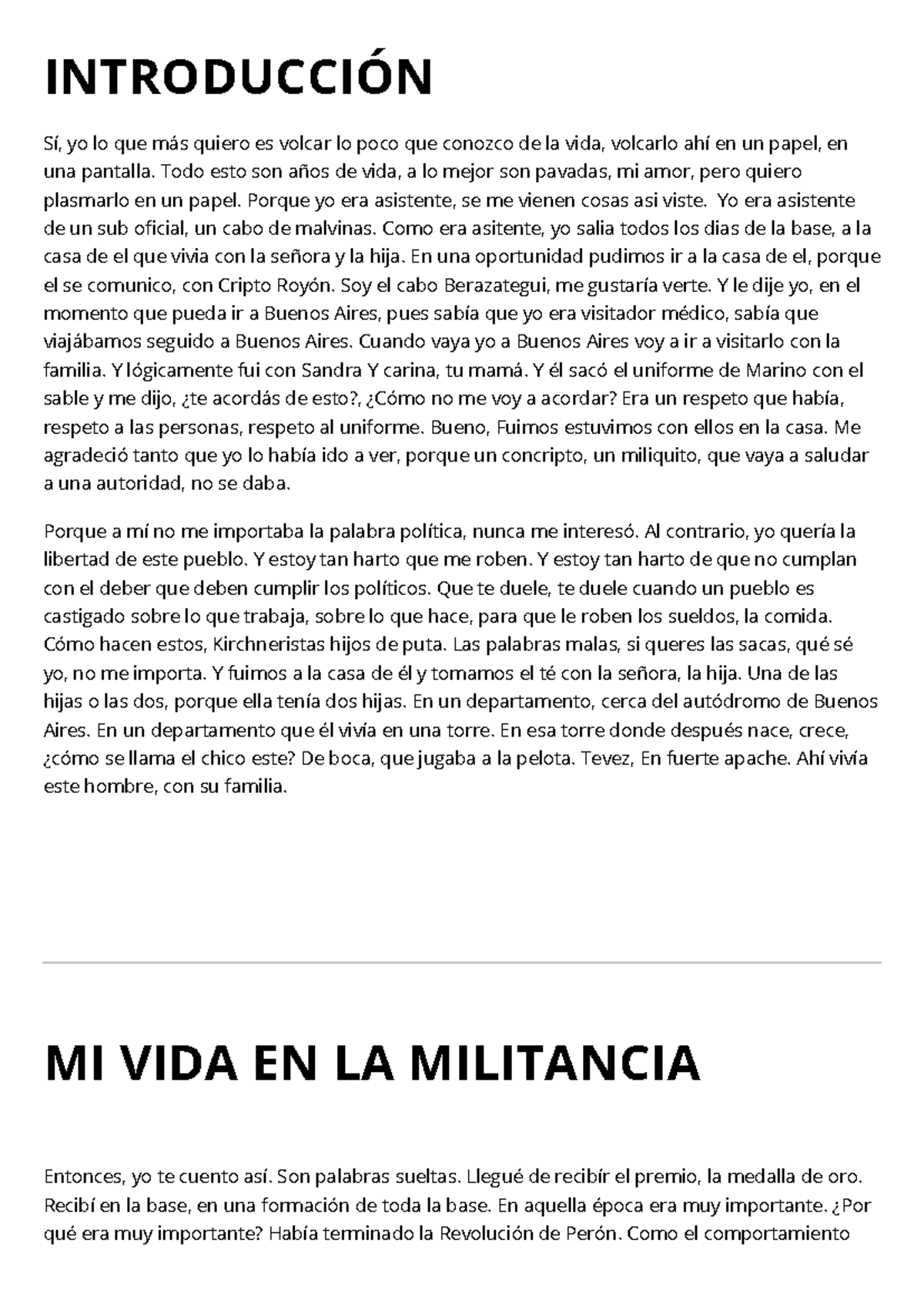 Hola - no descargar - INTRODUCCIÓN Sí, yo lo que más quiero es volcar ...