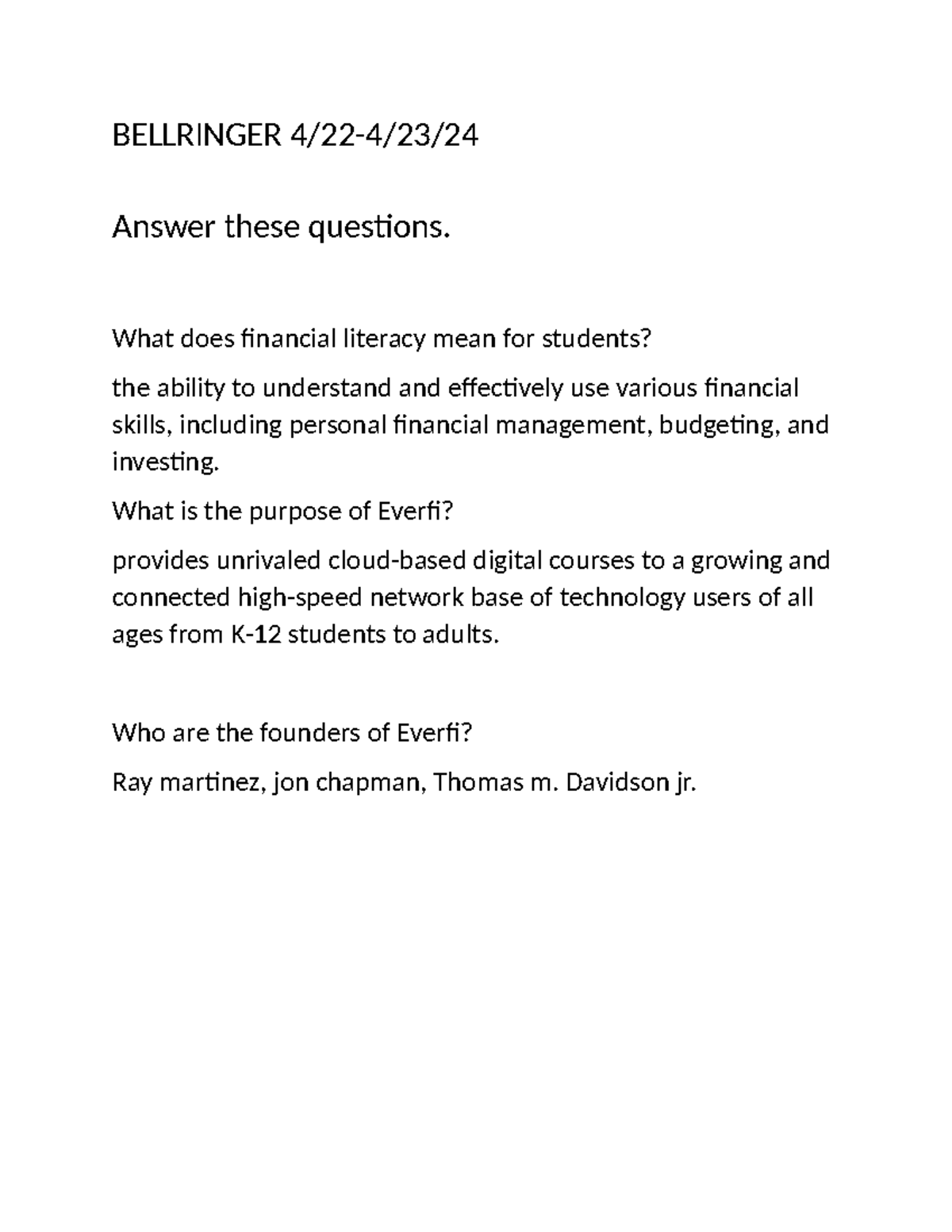 Bellringer 042224 - i only did this for the sheet - BELLRINGER 4/22-4 ...