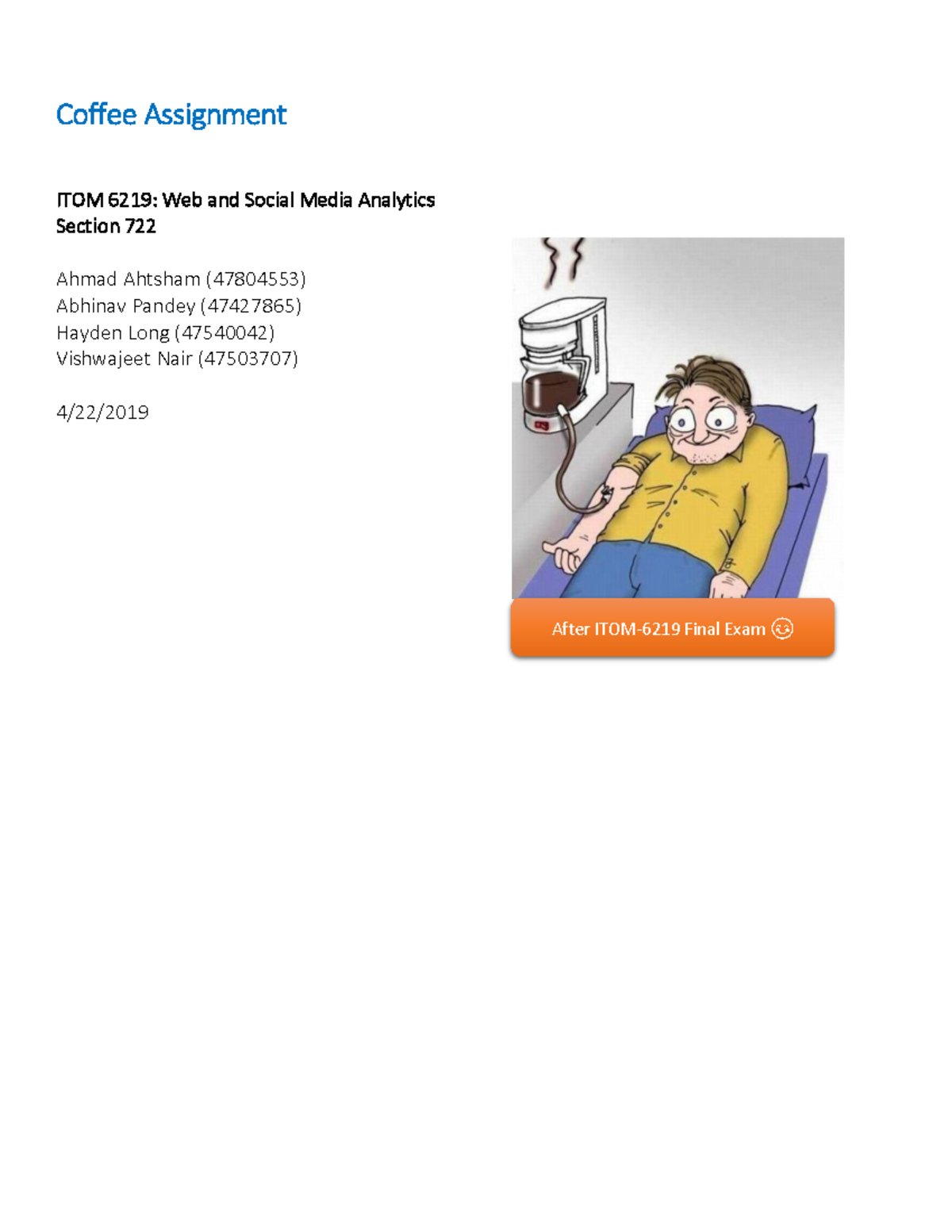 Coffee Assignement Write up - Warning: TT: undefined function: 32 Warning: TT: undefined ...