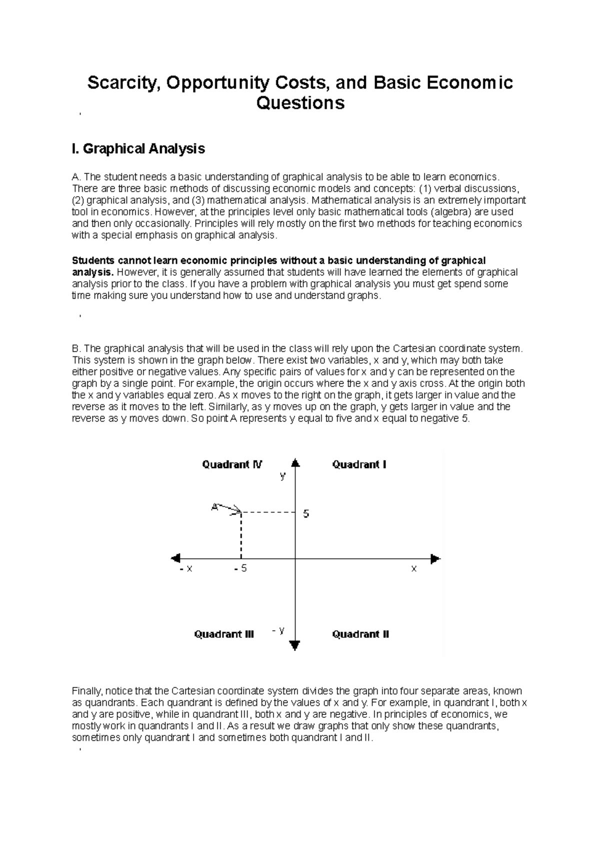 Lecture notes scarcity - Scarcity, Opportunity Costs, and Basic ...